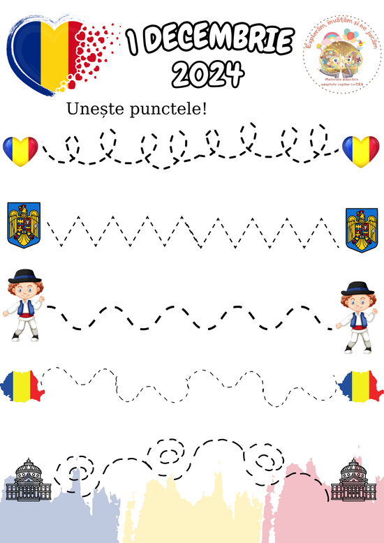 Fișe lucru 1 DECEMBRIE – Materiale Didactice Adaptate Copiilor cu CES